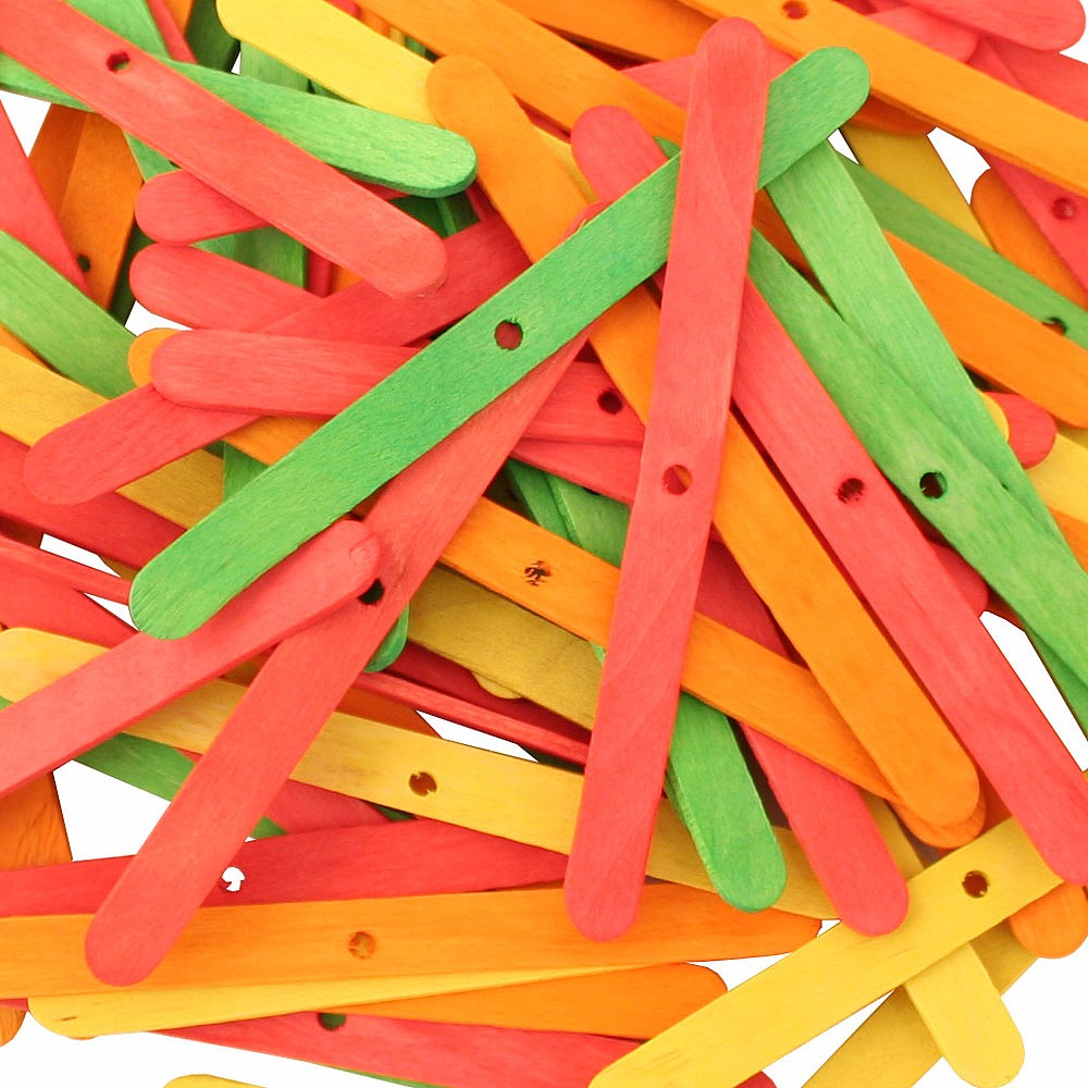 Coloured Wooden Lolly Sticks Garden Feathers Bird Supplies | Poultry ...