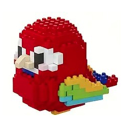 Mini Brick Bird Kit - Scarlet Macaw Garden Feathers Bird Supplies ...